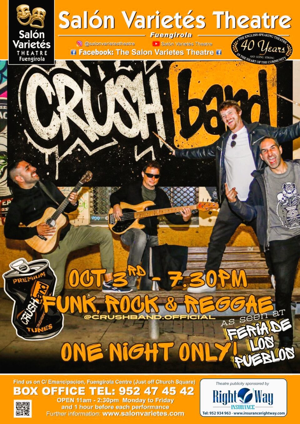 Crush Band At Salon Varietes - 93.6 Global Radio